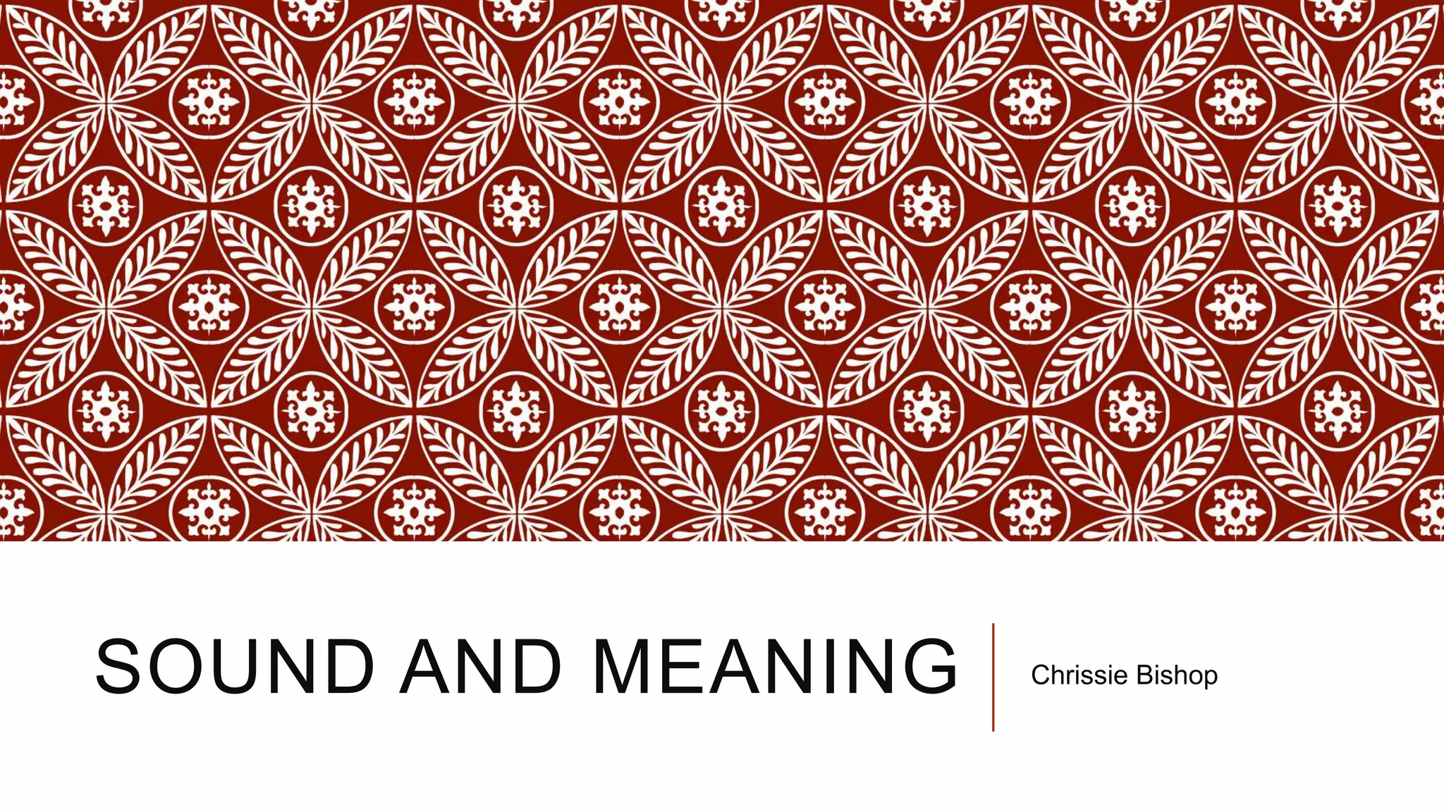 Sound terminology | PPTX