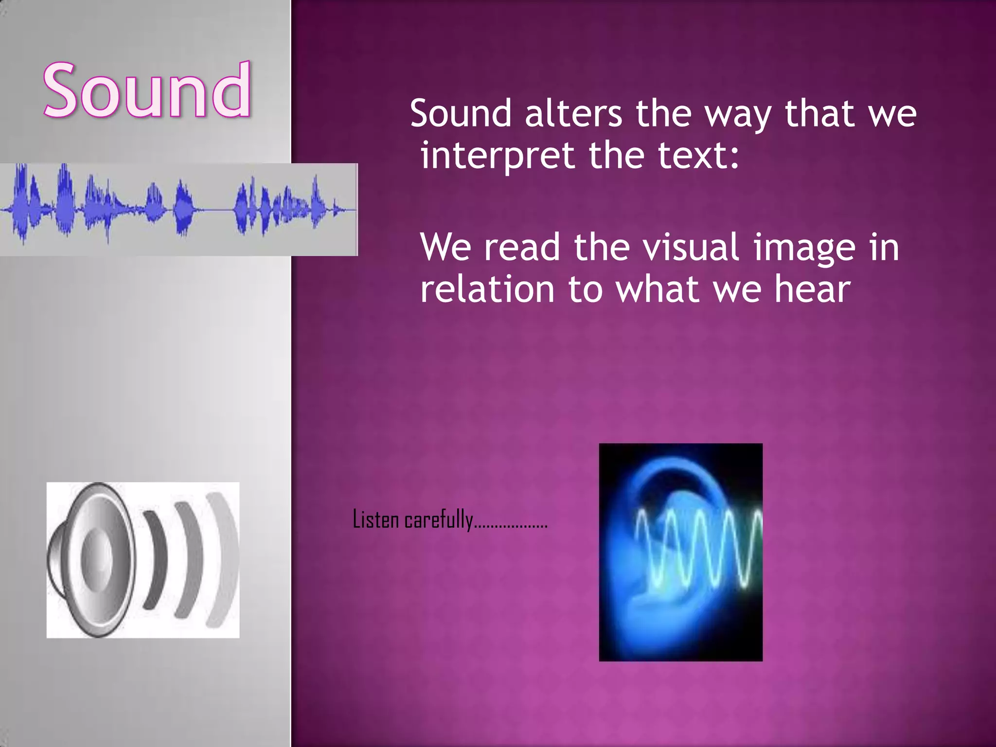 Sound -overview of sound in film | PPT