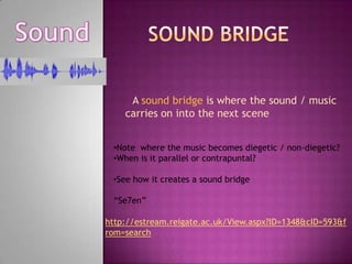 Sound -overview of sound in film | PPT