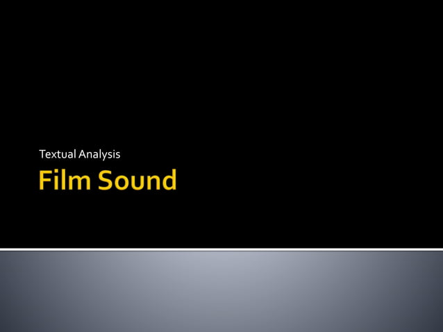 Film Sound Techniques | PPTX | Soundtracks, TV and Showtunes | Music