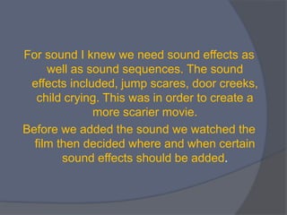 Sound | PPTX | Horror | Genres