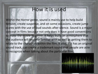Sound in blair witch project | PPTX