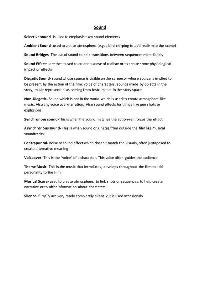 Sound | DOCX | Soundtracks, TV and Showtunes | Music