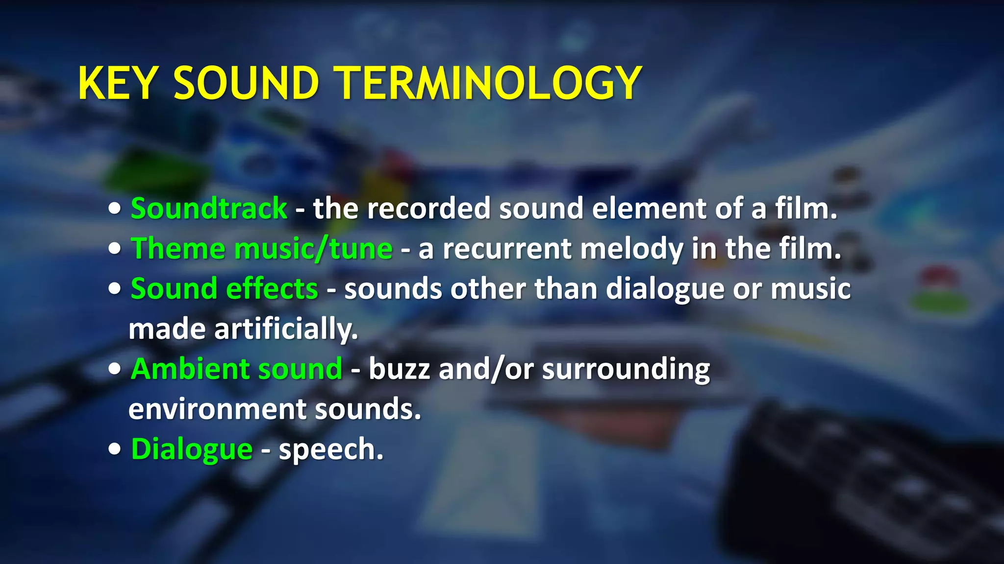Introduction to Media Studies: Sound | PPTX
