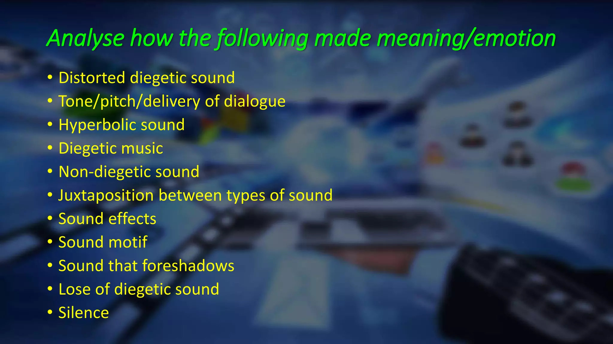 Introduction to Media Studies: Sound | PPTX
