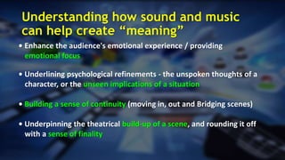 Introduction to Media Studies: Sound | PPTX | Soundtracks, TV and ...