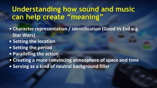Introduction to Media Studies: Sound | PPTX | Soundtracks, TV and ...