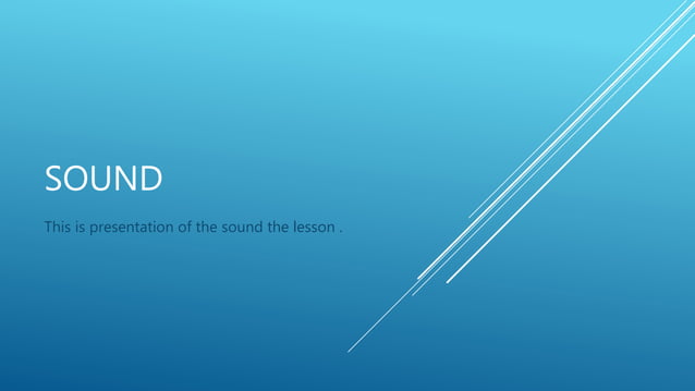 Sound | PPT