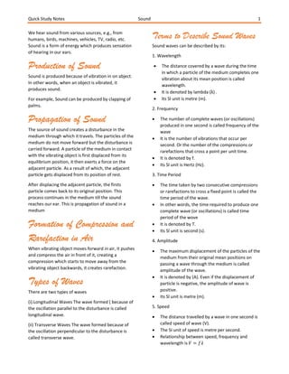 iSucceed Quick Study Notes, Sound 🔊.pdf