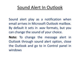 Sound alert | PPTX | Email | Internet