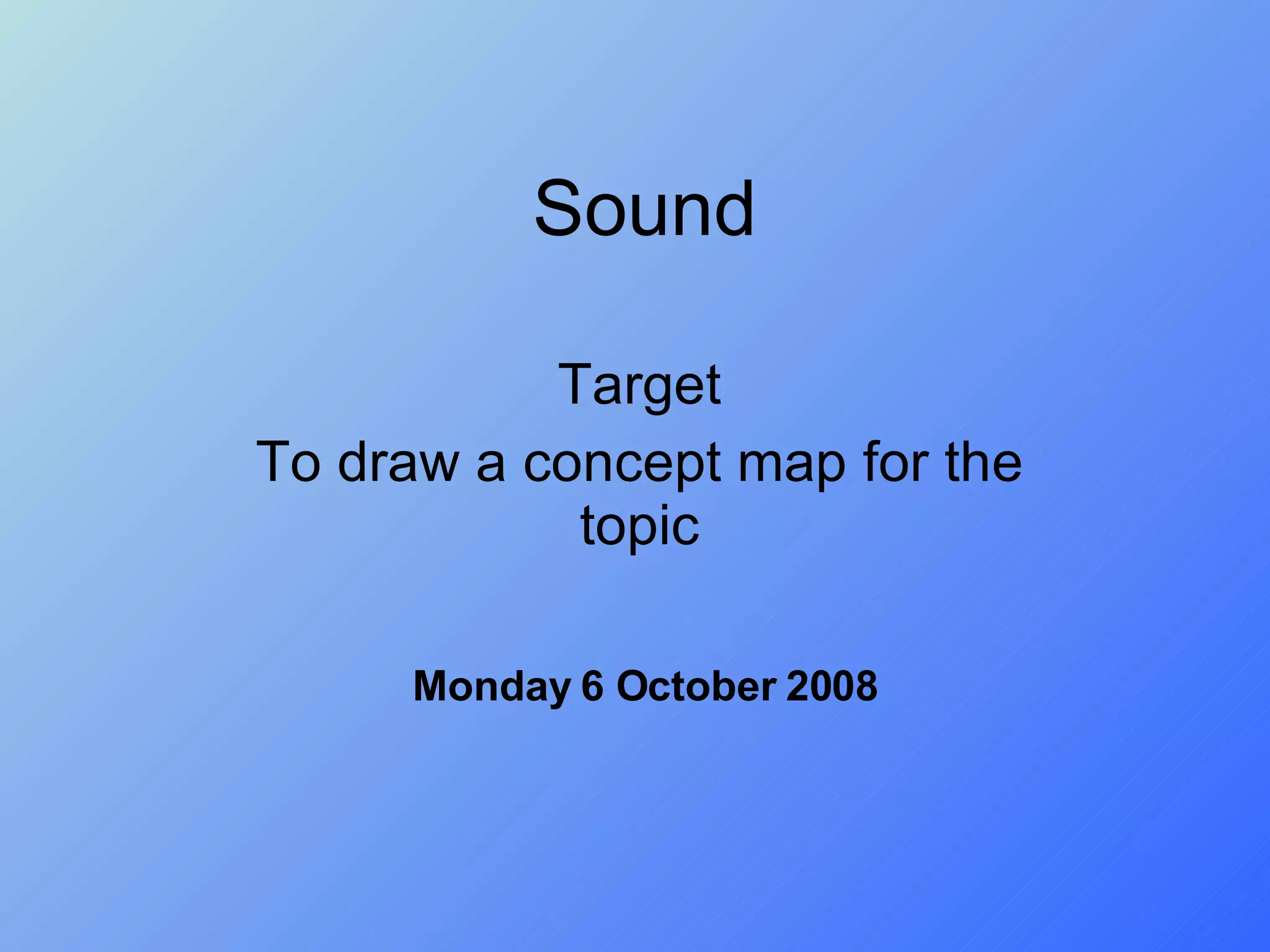 Sound Concept Map | PPT