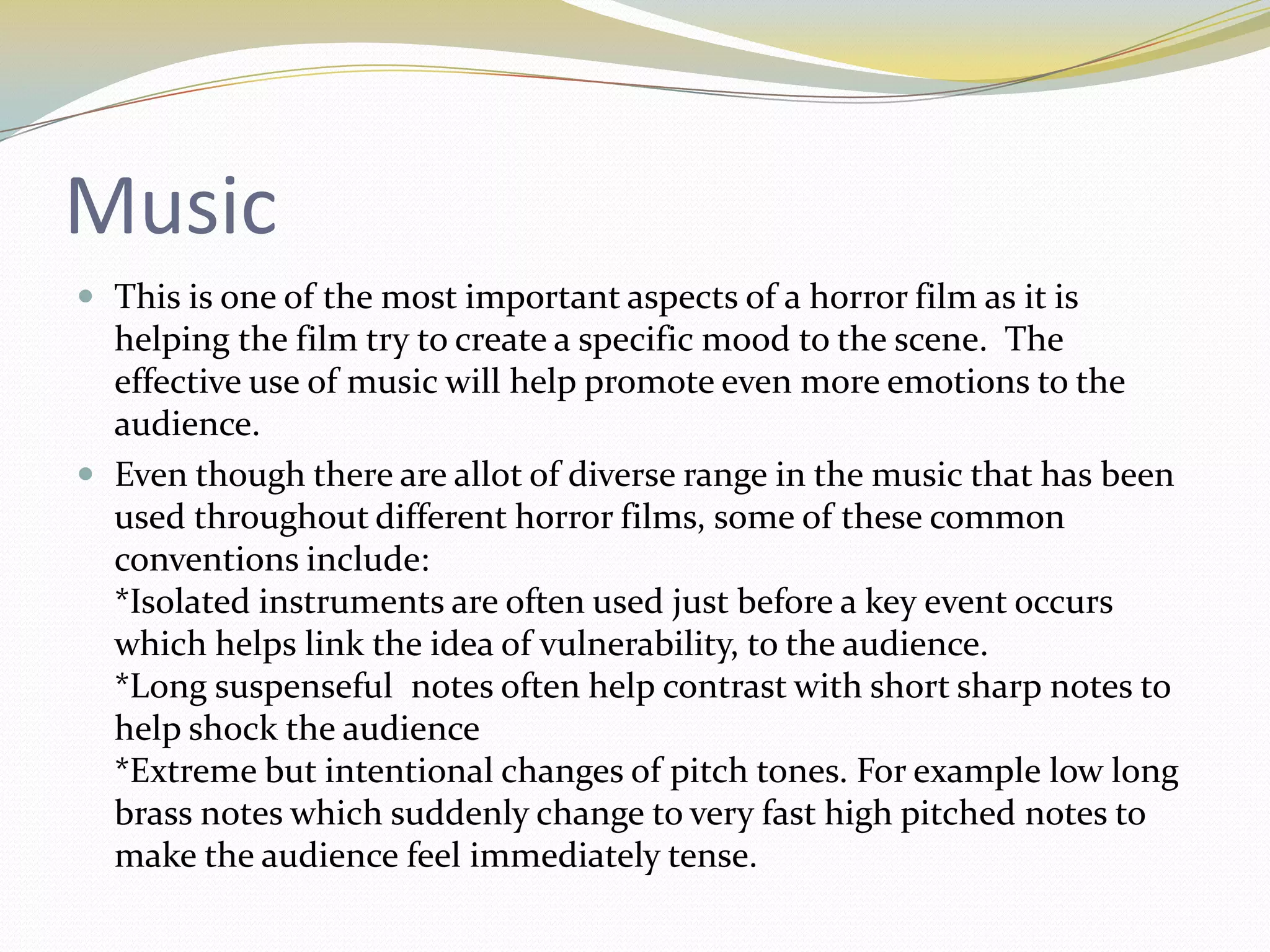 Sound horror film research | PPTX