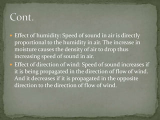 The methodology of propagation of sound waves | PPT