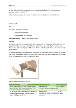 CBSE Grade 8 Physics Sound Neptune Science Exercise | PDF