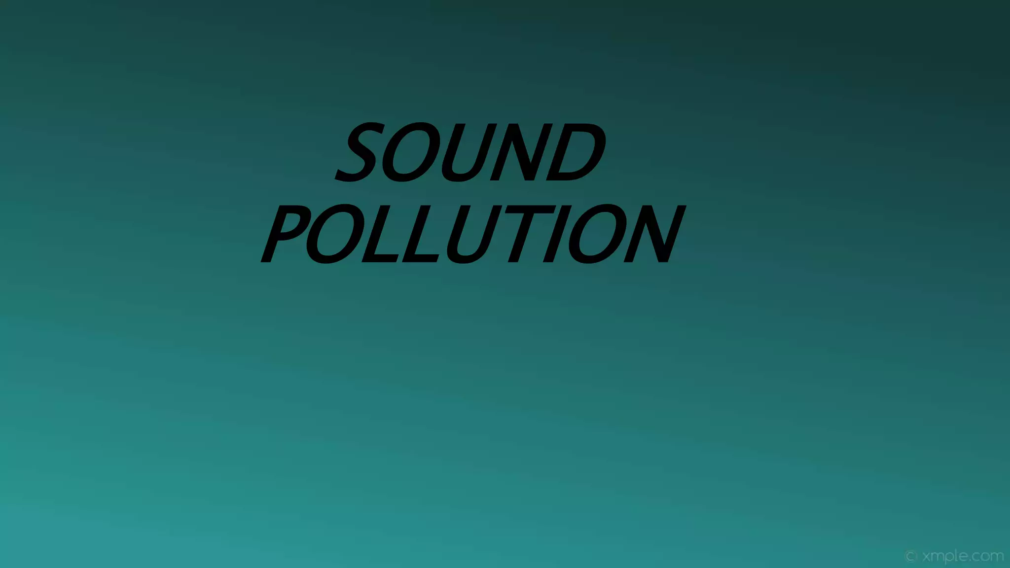 Sound Pollution | PPT