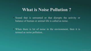 Sound Pollution | PPT