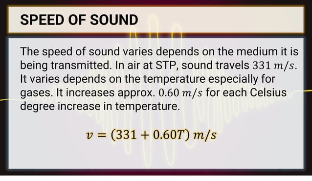 Introduction to Sound Wave: Speed of Sound | PDF
