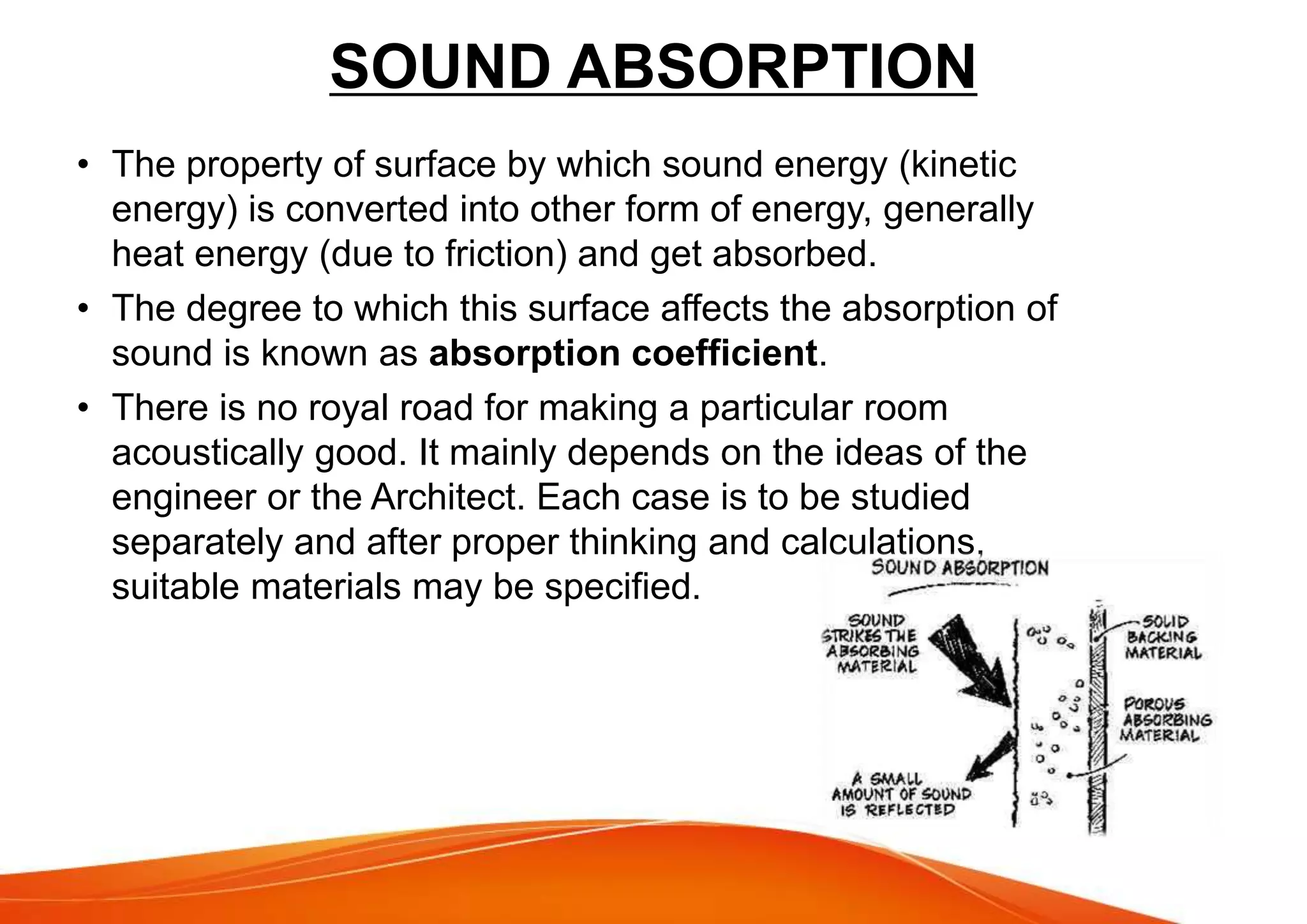 Sound absorption and sound absorbers | PPTX
