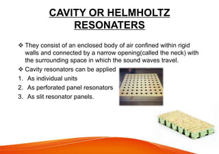 Sound absorption and sound absorbers | PPTX