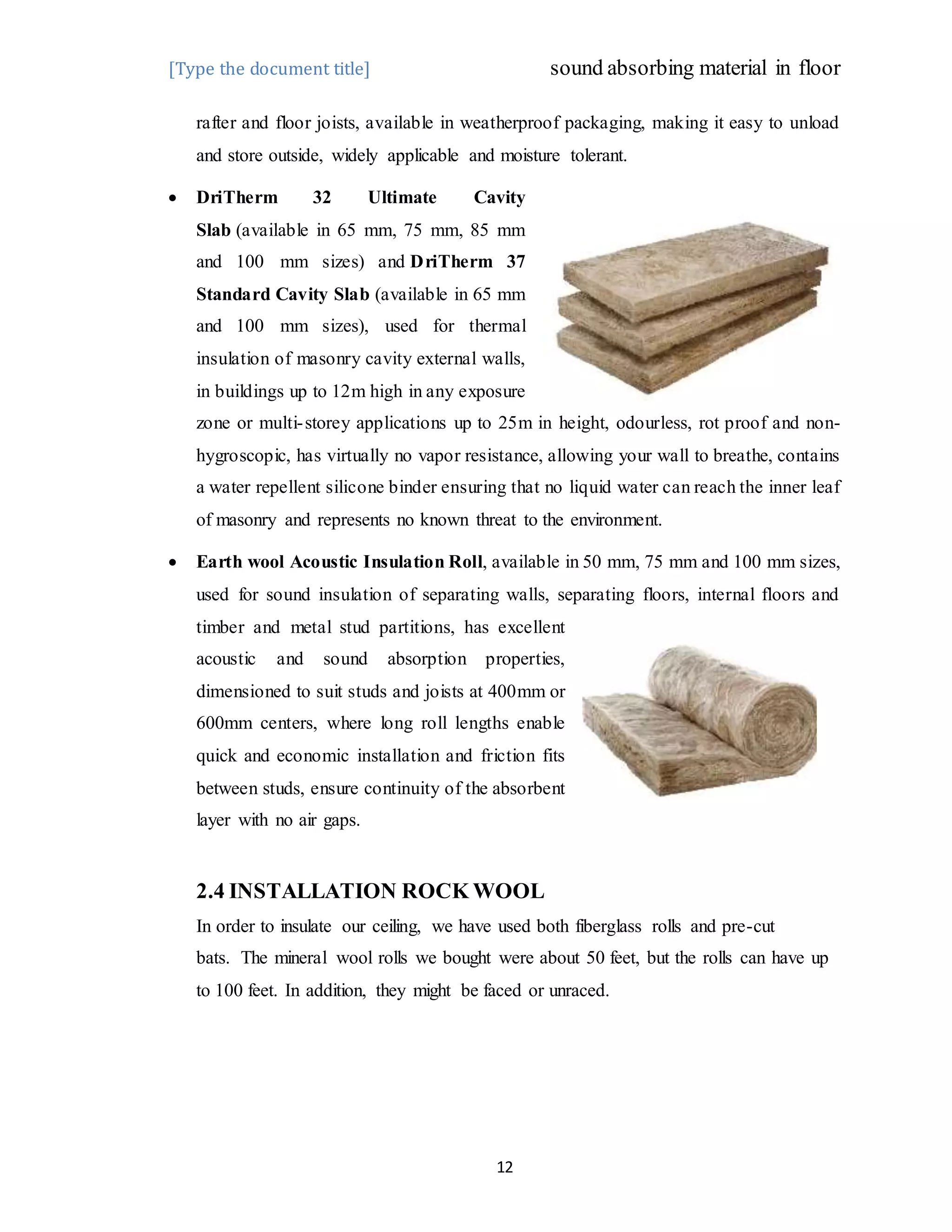 Sound absorbing material | DOCX