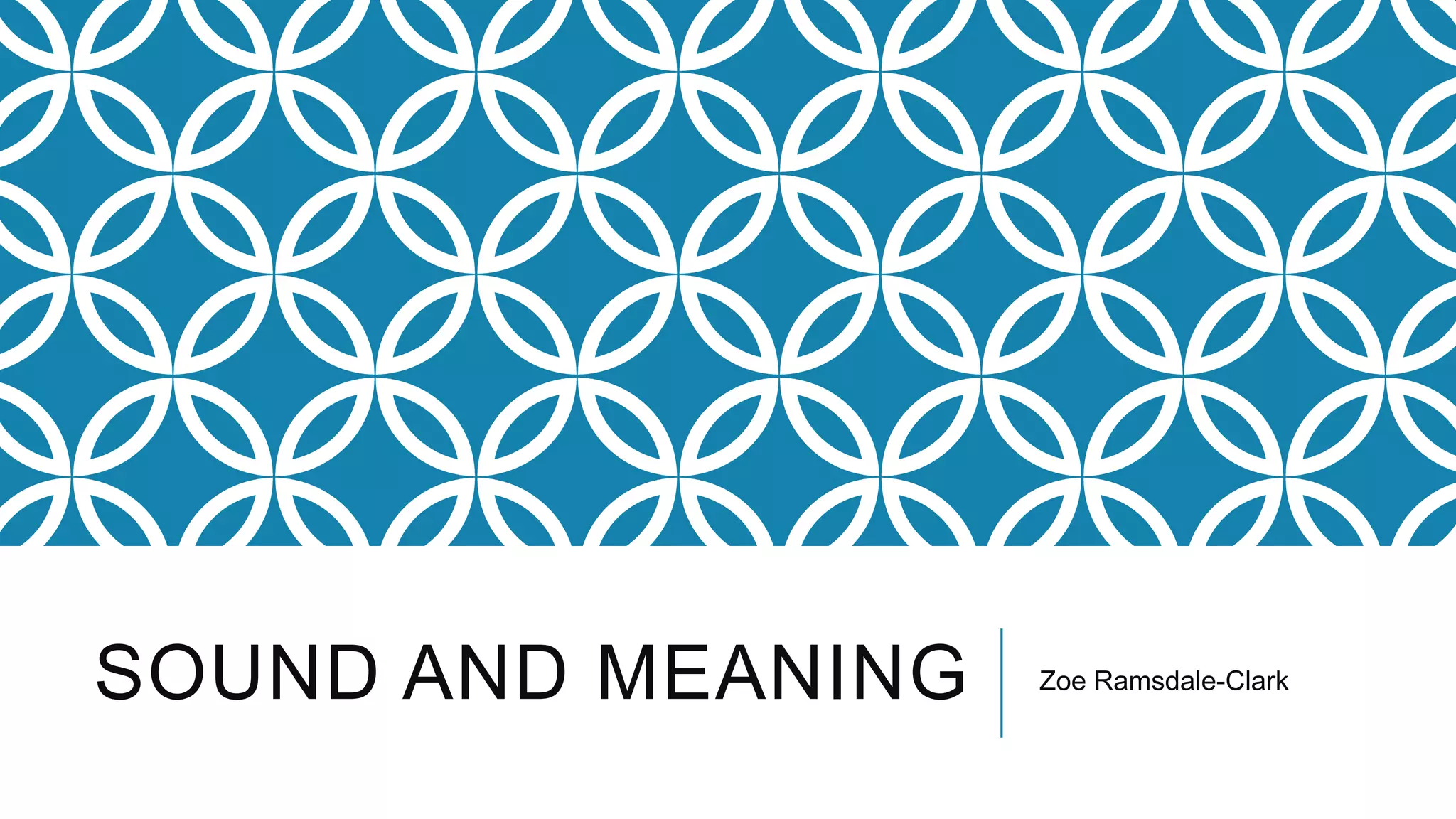 Sound and meaning | PPT