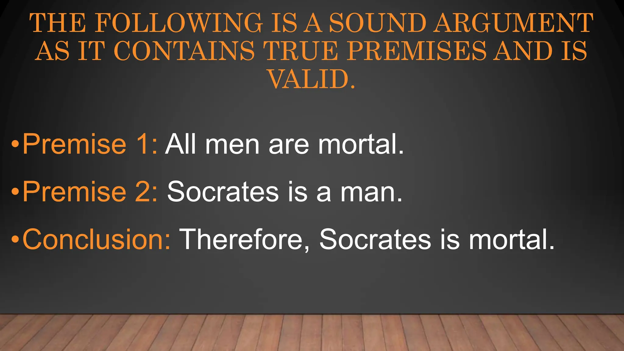 Logic Philosophy Sound and unsound argument | PPTX