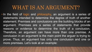 Logic Philosophy Sound and unsound argument | PPTX