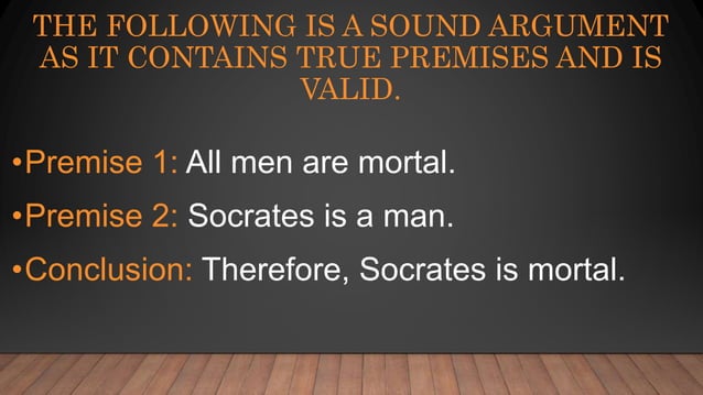 Logic Philosophy Sound and unsound argument | PPTX