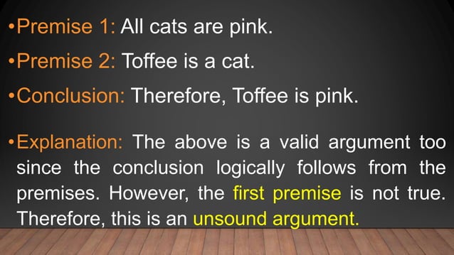 Logic Philosophy Sound and unsound argument | PPTX