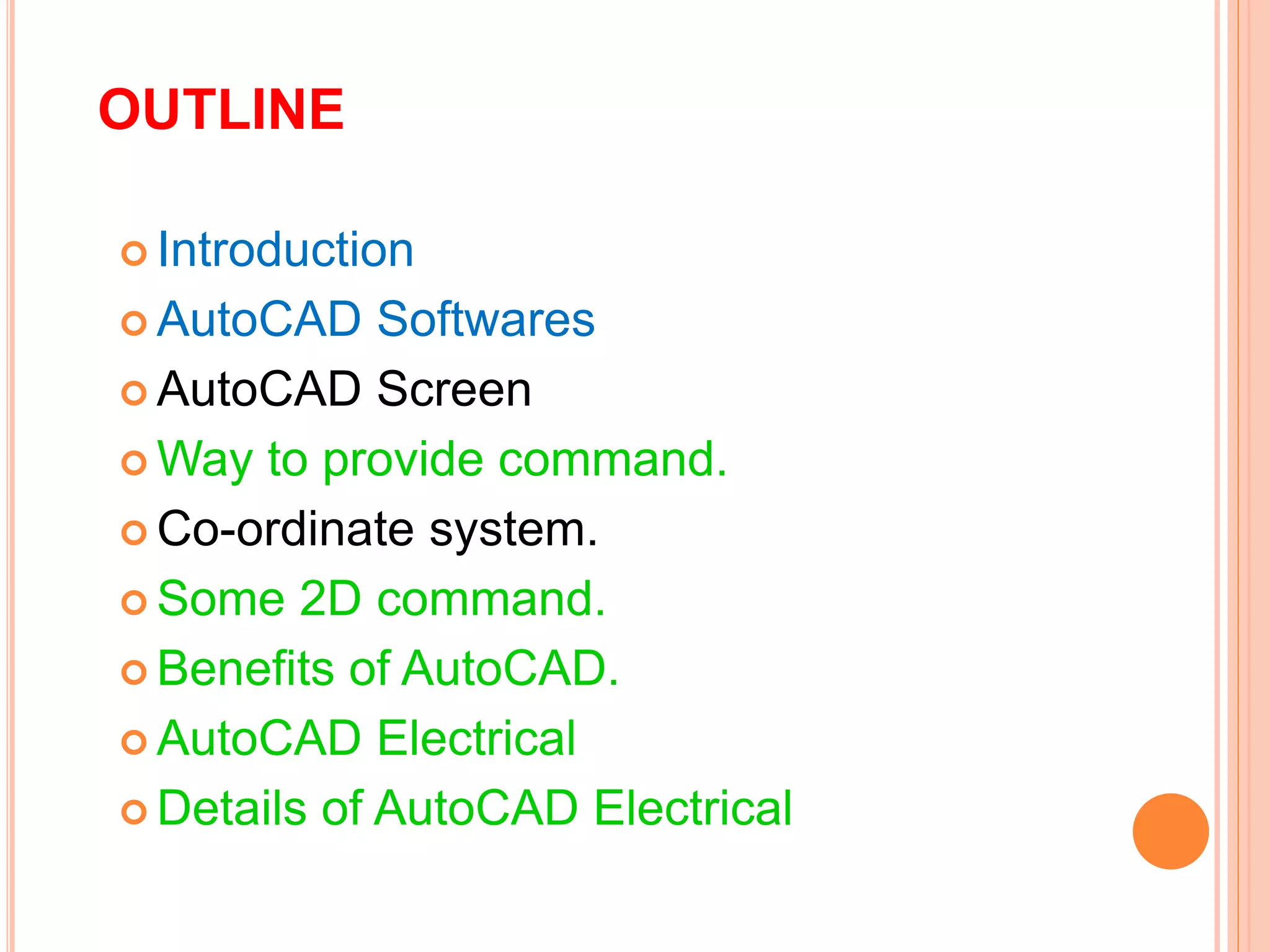 my ppt for autocad &autocad electrical | PPTX