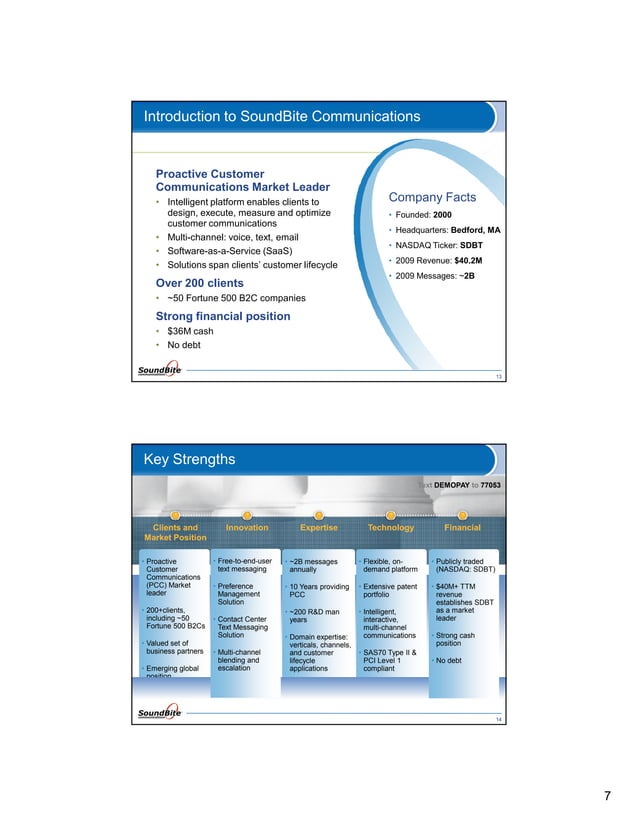 SoundBite presentation-for-neccf-08june2010 | PDF