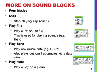 Ev3 Lego Mindstorm Sound Block powerpoint | PPTX