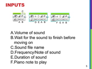 Ev3 Lego Mindstorm Sound Block powerpoint | PPTX