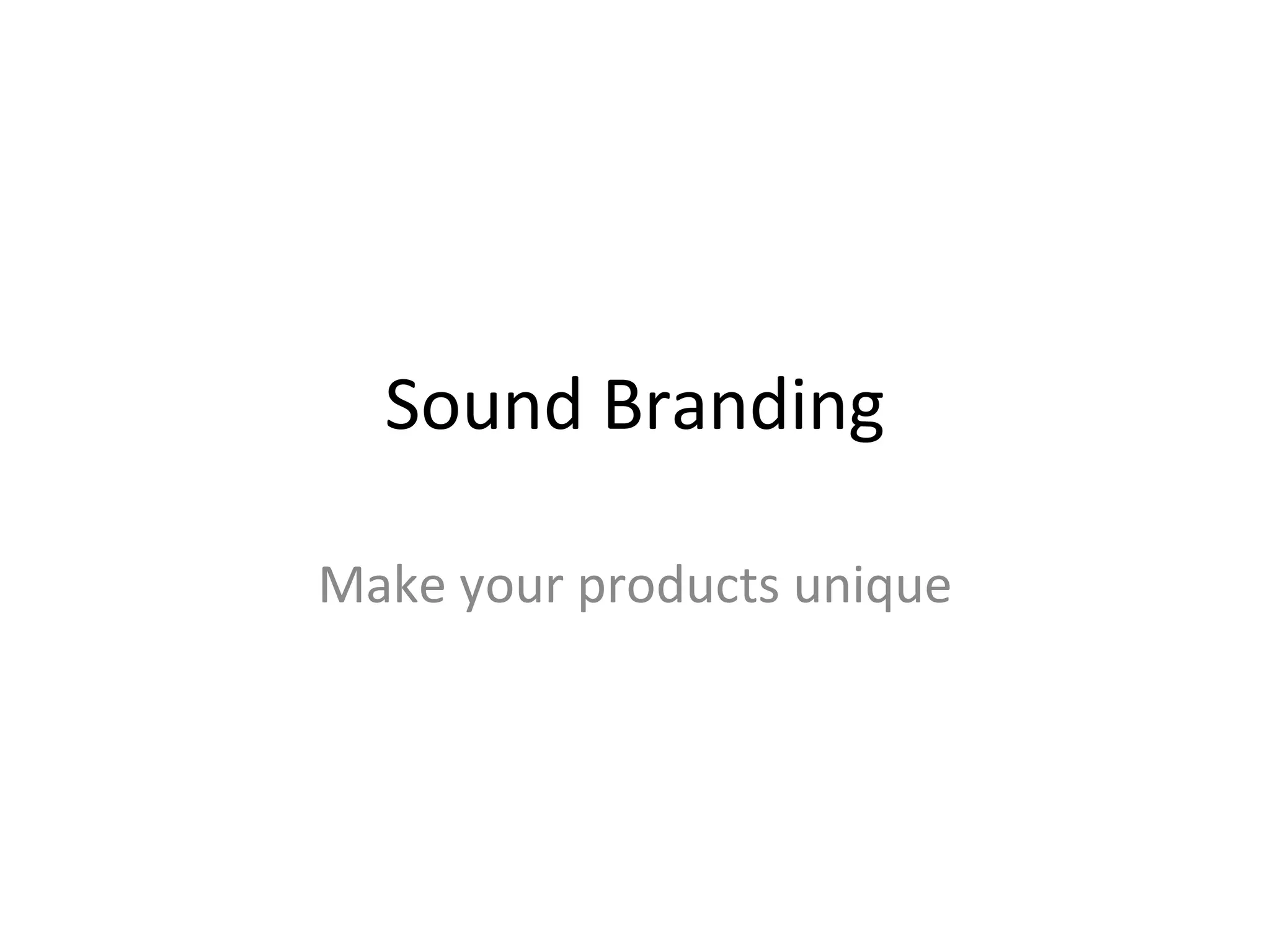 Sound Branding | PPT