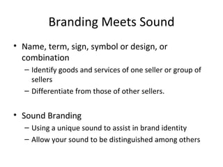 Sound Branding | PPT