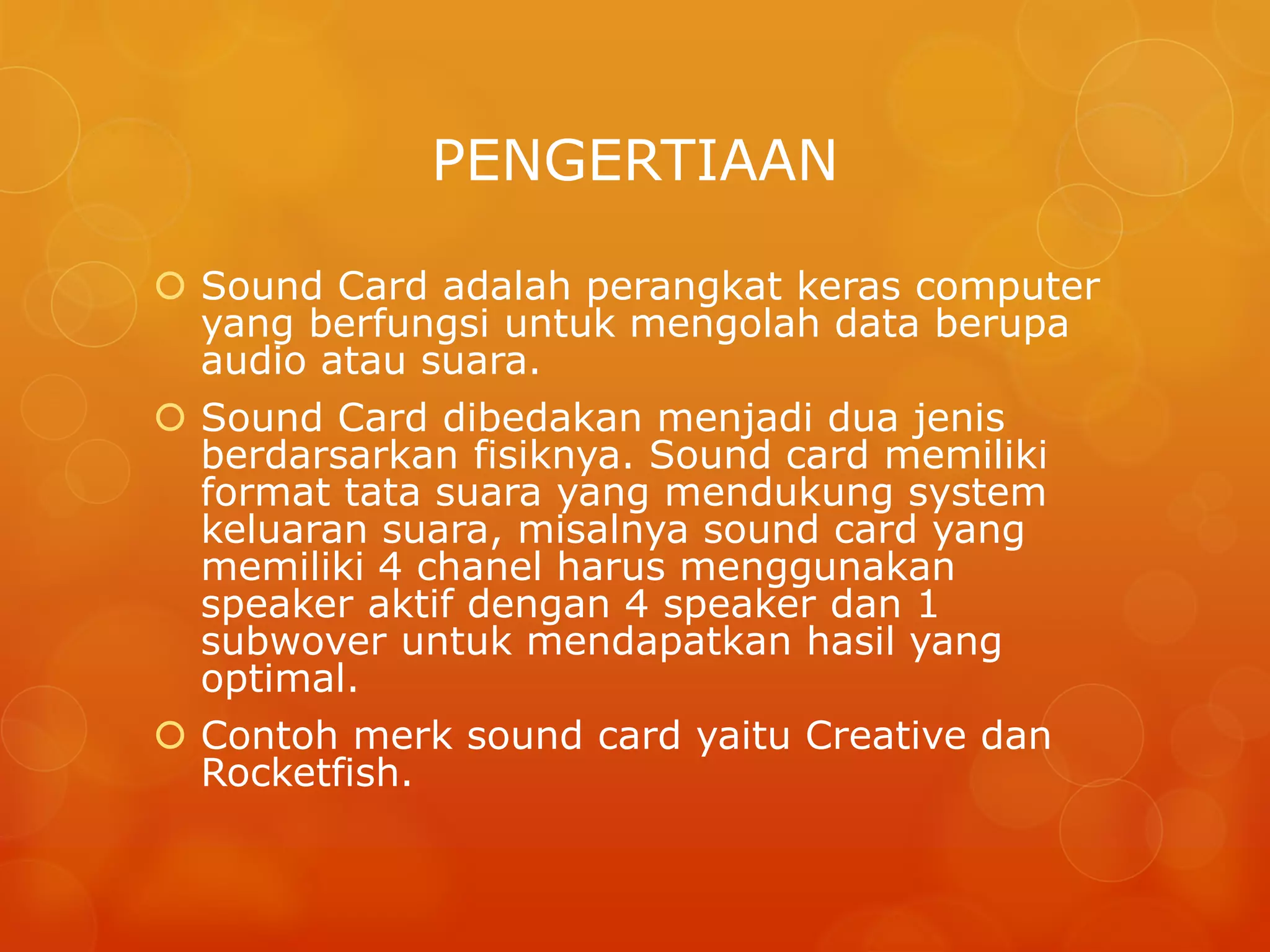 Sound card-k1 | PPTX