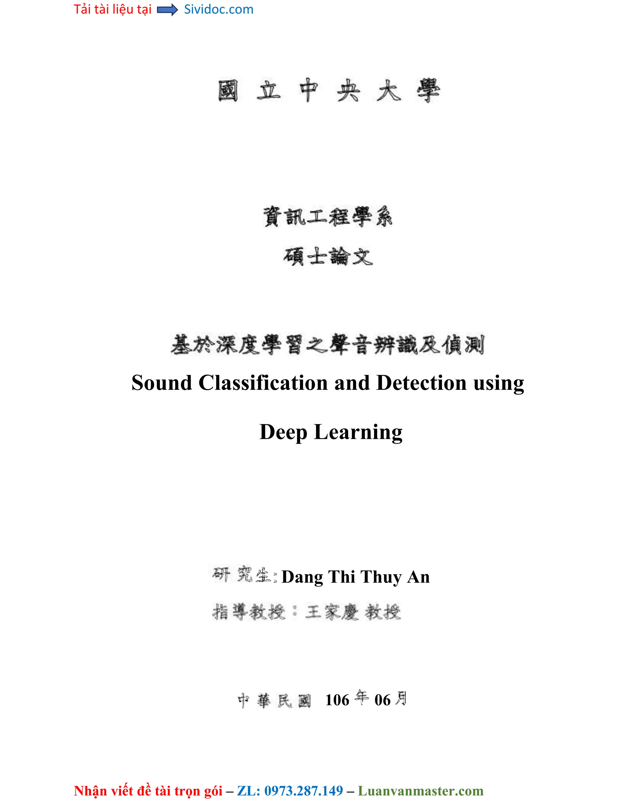 Sound Classification And Detection Usingdoc