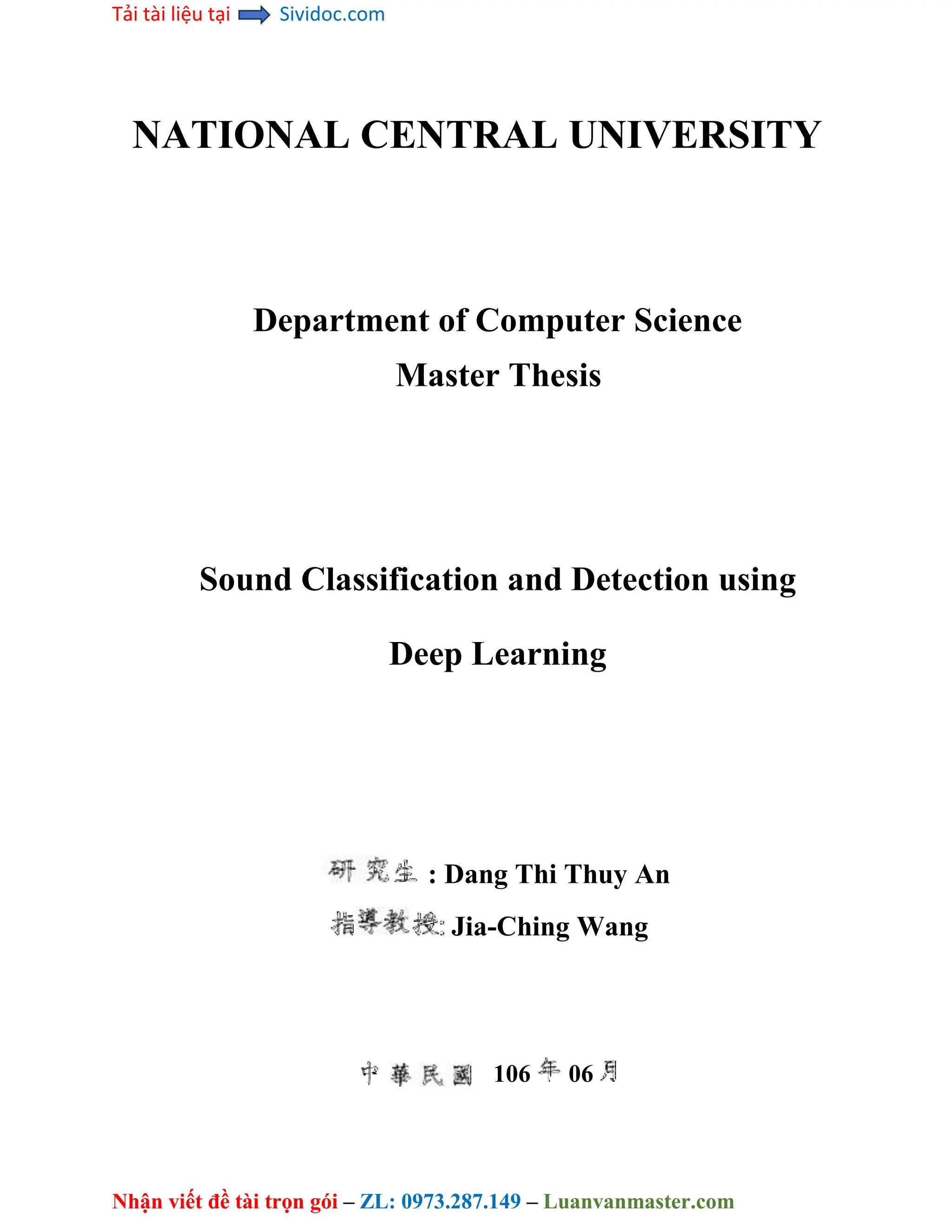 Sound Classification And Detection Usingdoc
