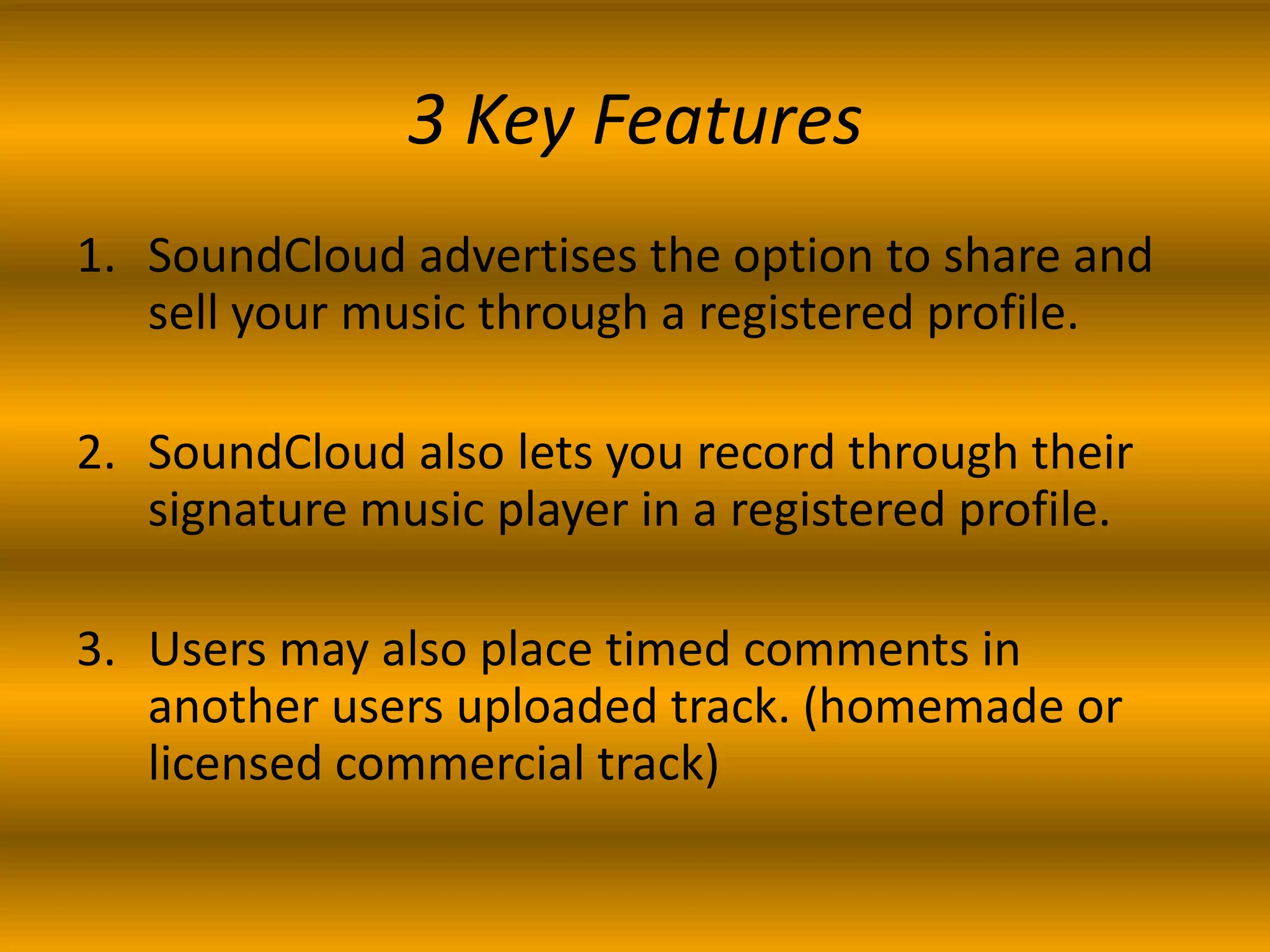 Sound cloud | PPTX | Digital Audio | Computer Software and Applications