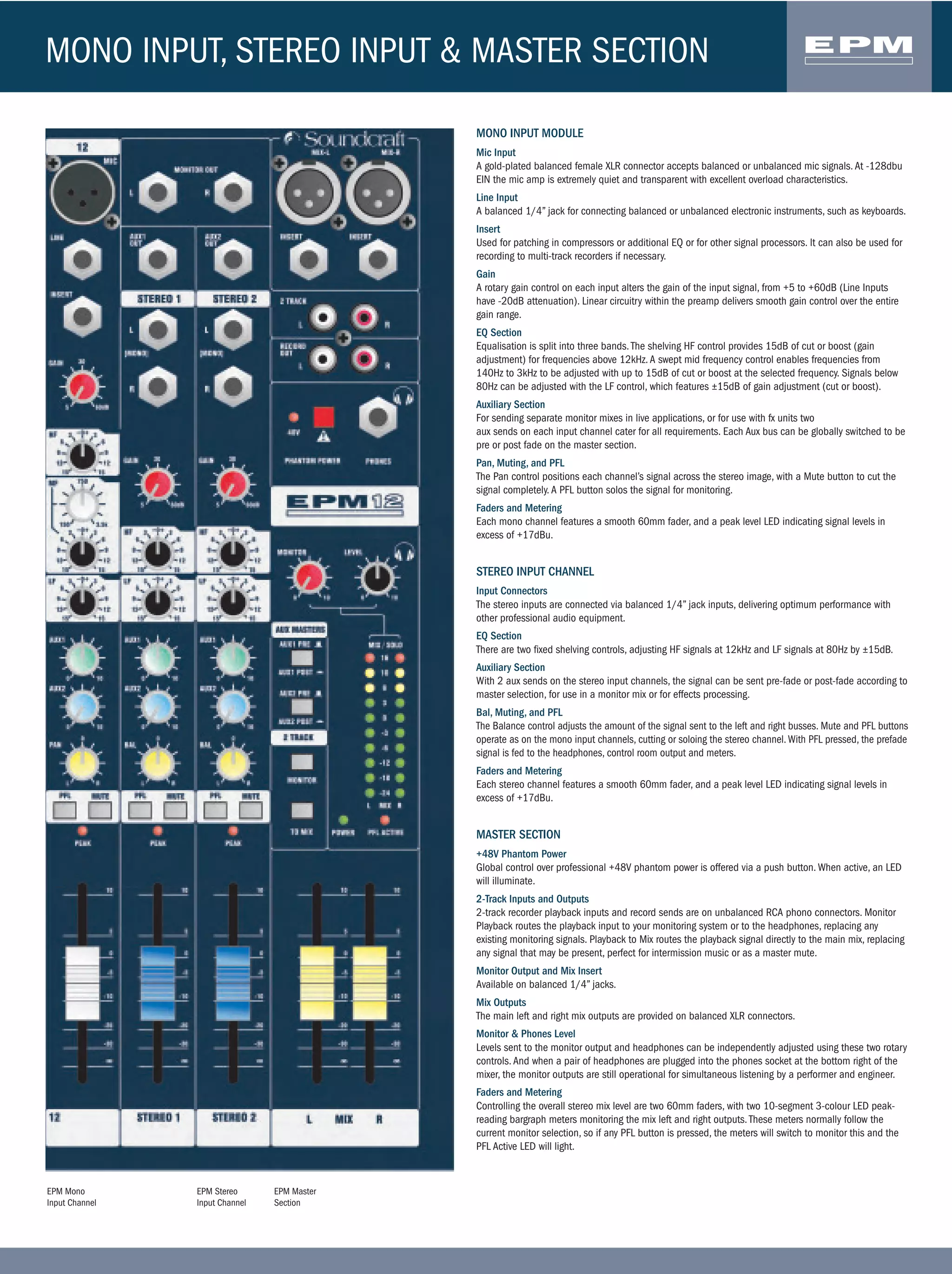 Soundcraft Epm Mpm | PDF