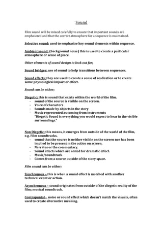 Sound definitions | PDF