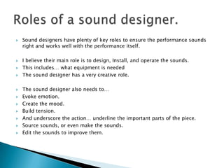 Sound design research | PPTX