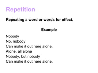 Repetition Poems Examples