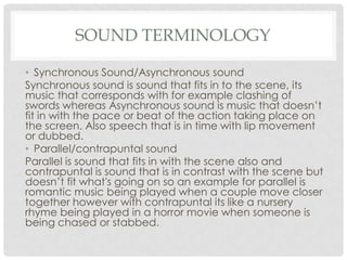 Sound, Diegetic and Verisimilitude | PPTX