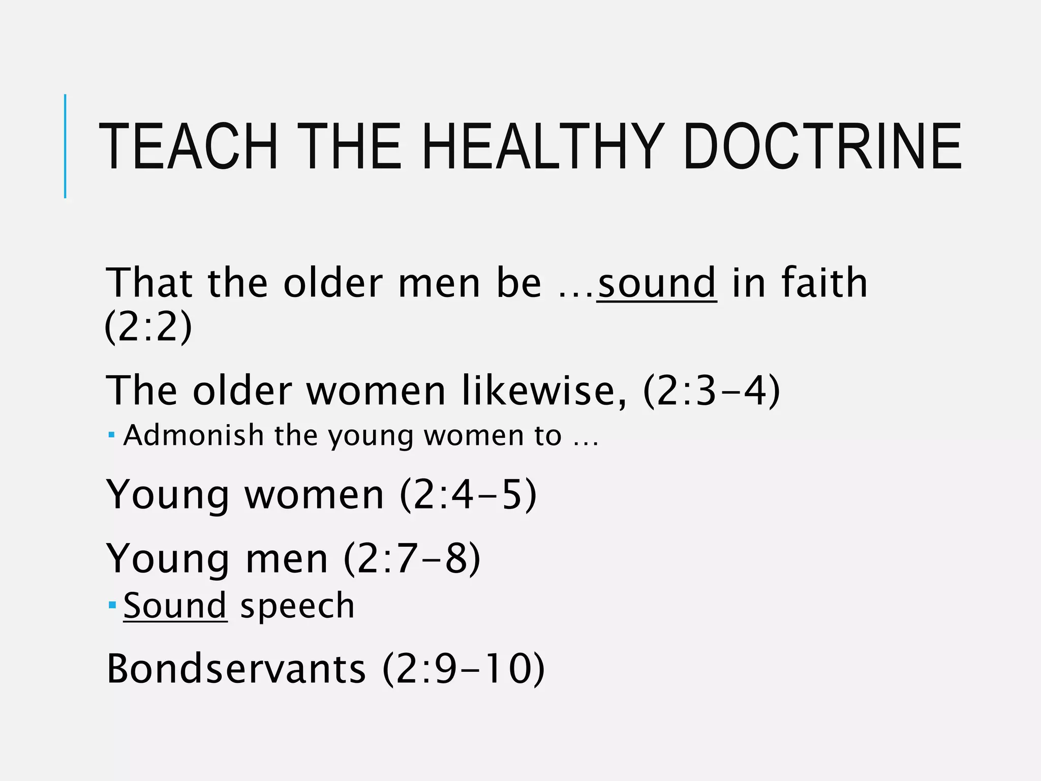 Sound doctrine | PPTX
