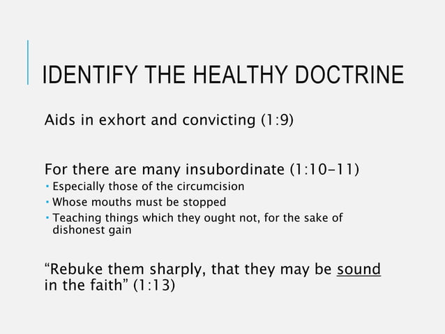 Sound doctrine | PPT