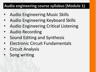 Sound engineering | PPTX