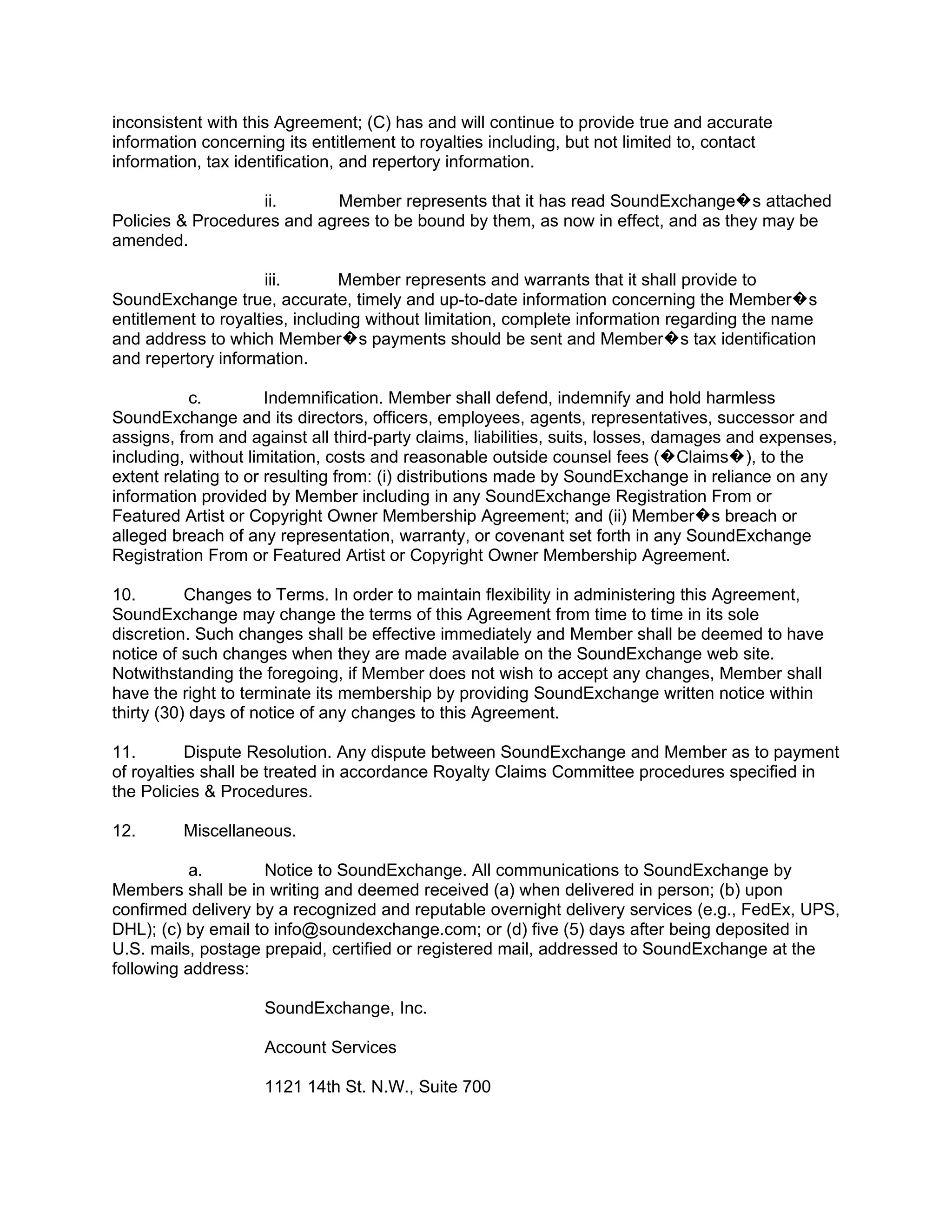 Soundexchange sound recording copyright owner membership agreement.txt.rtf