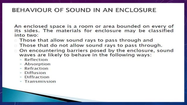 Sounds In Architecture | PPTX | Indoor Environmental Quality | Home ...