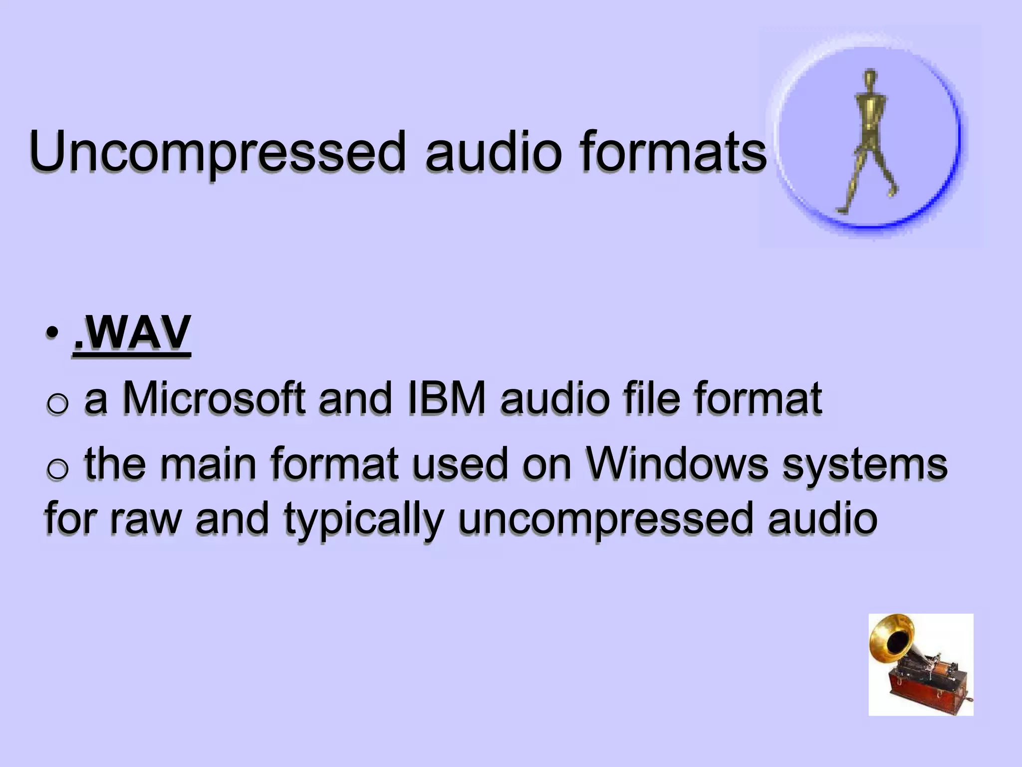 Sound Formats | PPTX | Digital Audio | Computer Software and Applications